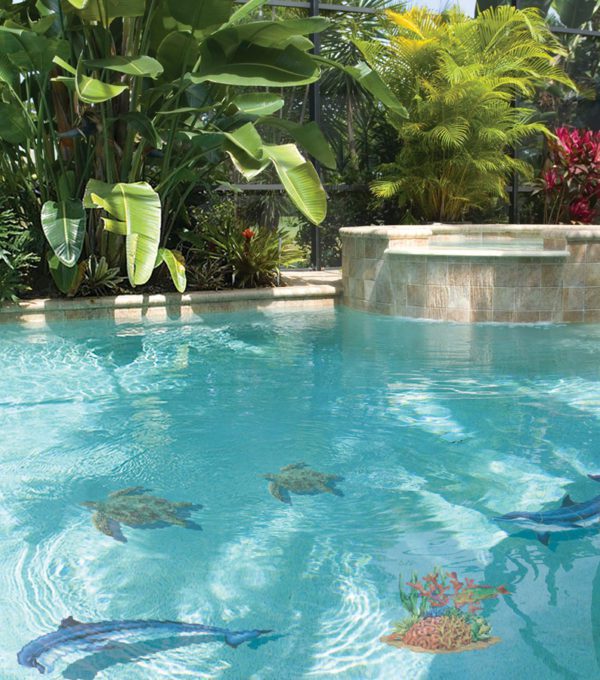 Sea Turtle Pool Mosaic // Made in USA · Easy to Install · See Options