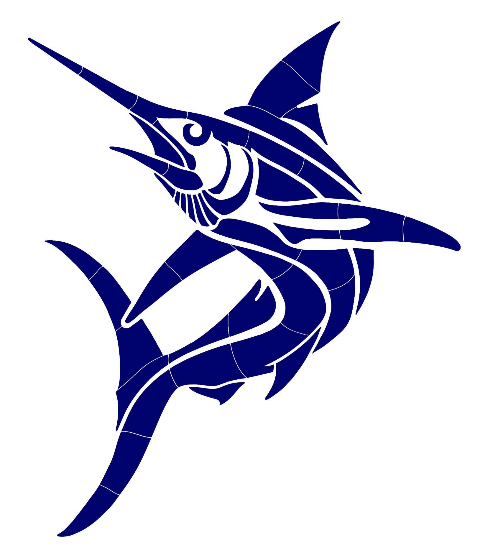 Sailfish & Marlin Pool Mosaics & Swimming Pool Tiles - Blue Water Pool ...